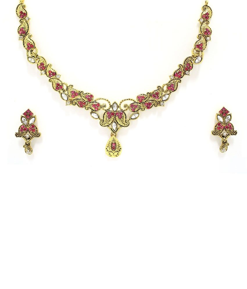 Zaveri Pearls Alloy Necklace Set Buy Zaveri Pearls Alloy Necklace Set