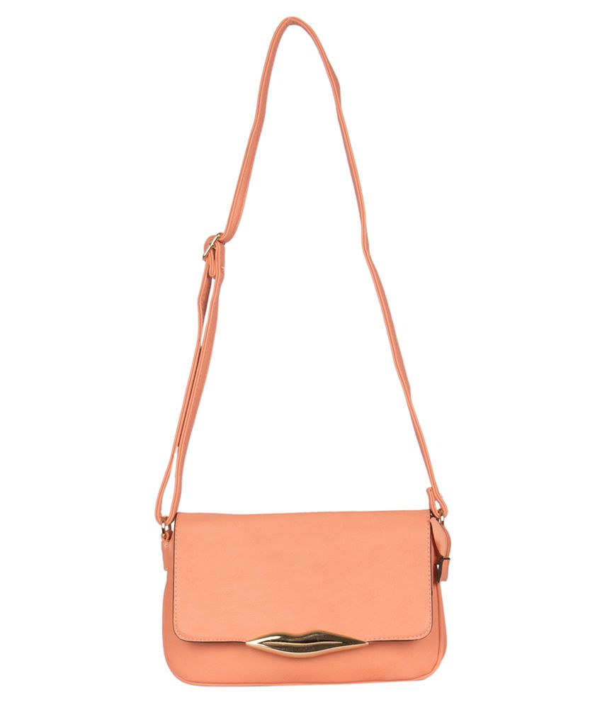 Fashion Koni PeachPuff Magnit Button Sling Bag - Buy Fashion Koni ...