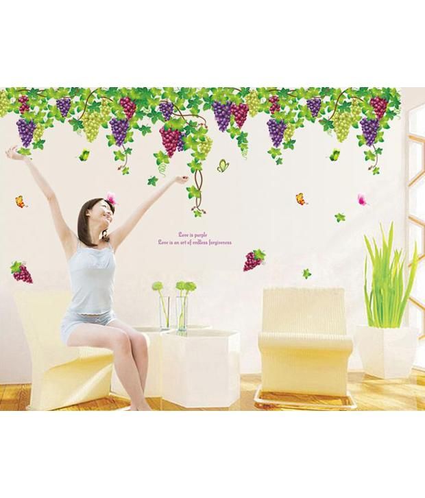 WOW INTERIORS AND DECORS Grape Tree Wall Sticker - Buy WOW INTERIORS ...