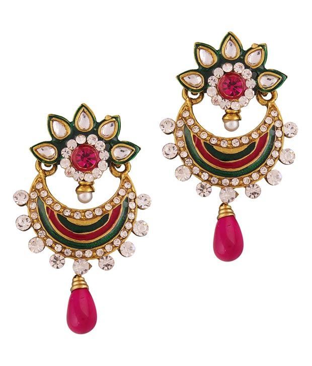 Variataion Green & Pink Kundan CZ Necklace Set - Buy Variataion Green ... Variataion Green & Pink Kundan CZ Necklace Set - Buy Variataion Green ...