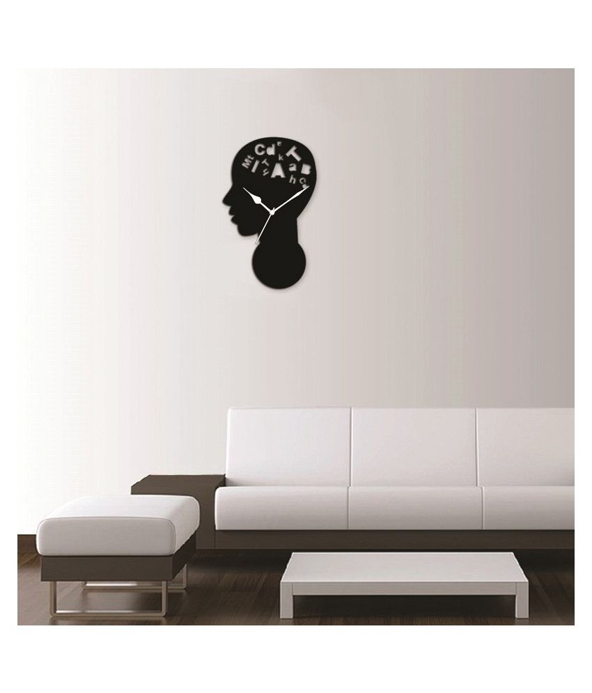 Bluegape Black Acrylic Brain Store Wall Clock: Buy Bluegape Black ...