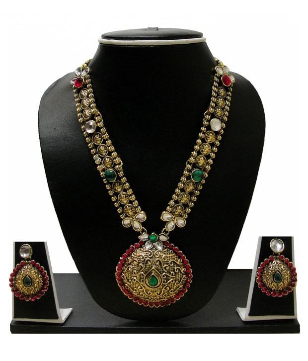 Zaveri Pearls Traditional Necklace Set Buy Zaveri Pearls Traditional