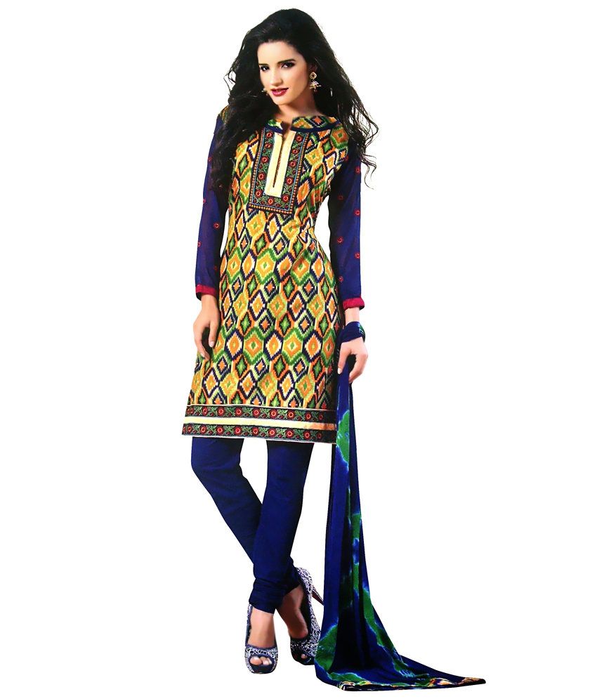 Citimart Multi Color Cotton Printed Dress Material Buy Citimart Multi