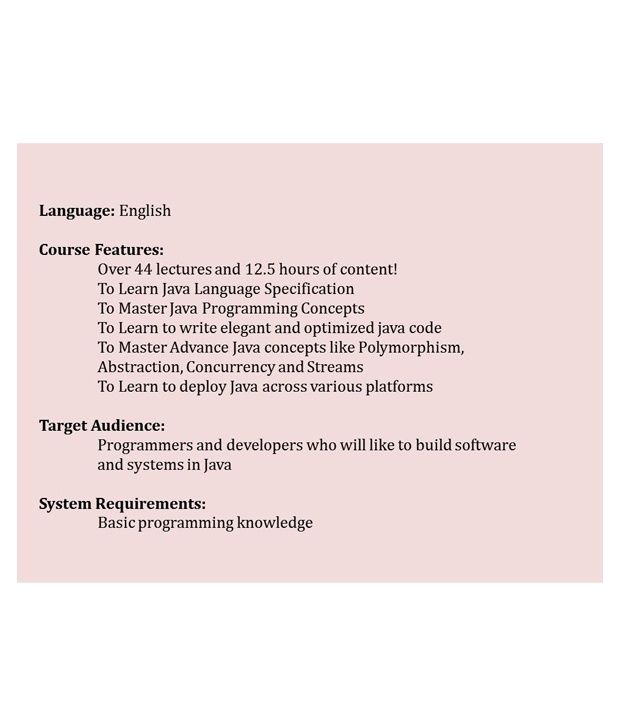 Java Programming Course for Beginner From Scratch: Buy Java Programming ...