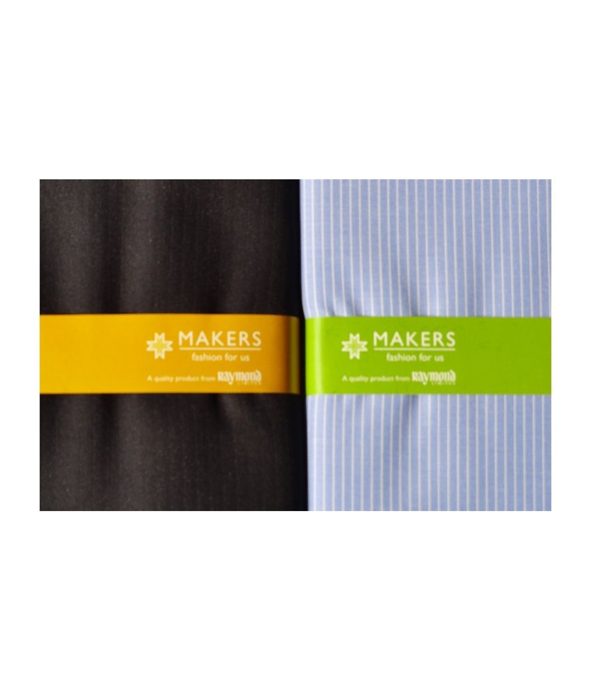 Raymond Makers Unstitched Fabric for Blue Shirt & Brown Trouser Combo ... Raymond Makers Unstitched Fabric for Blue Shirt & Brown Trouser Combo ...