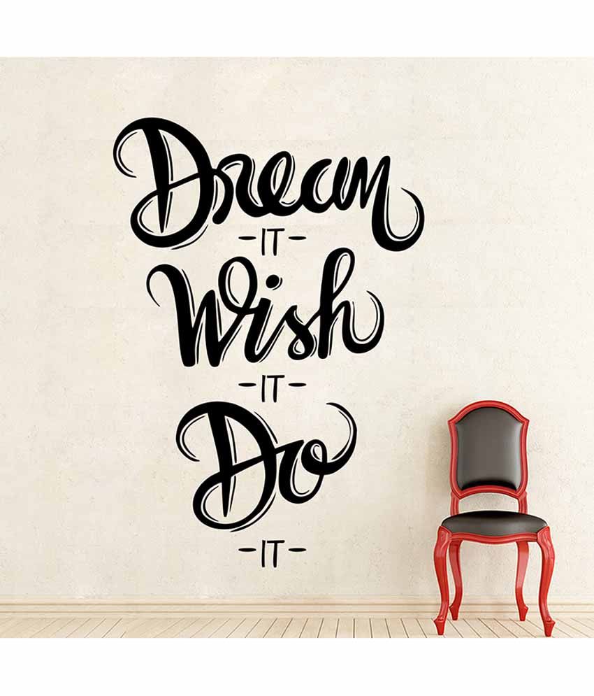 Wallskart Dream Quote Vinyl Wall Stickers - Buy Wallskart Dream Quote ...