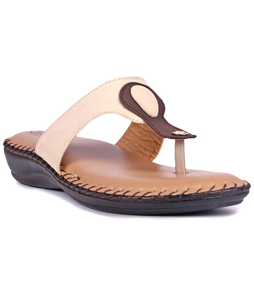 DJH Beige Flats Price in India- Buy DJH Beige Flats Online at Snapdeal