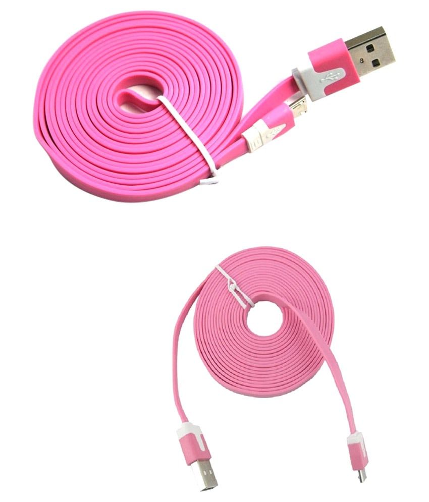 Axes Micro USB Data Cable For Lava Iris 402E-Pink - All Cables Online ...