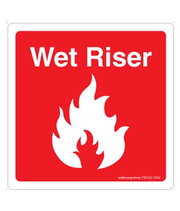 Safety Sign Store Wet Riser Fire Exit Emergency Signs Vinyl Emergency ...