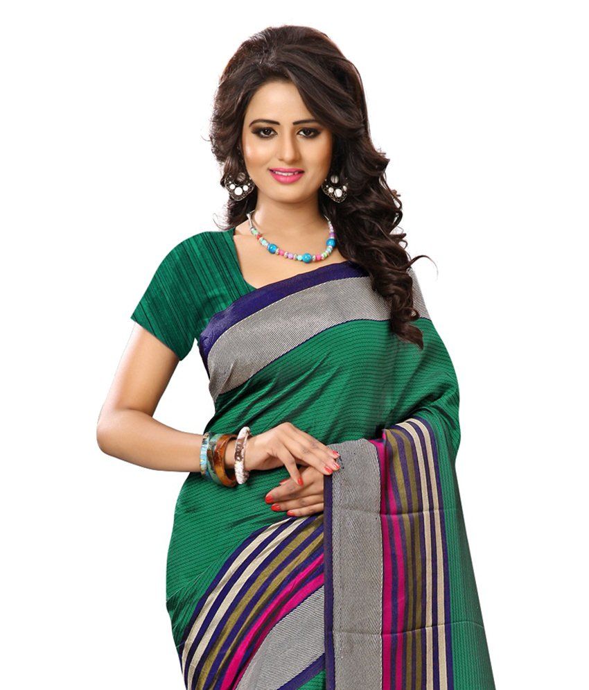 Plenova Multi Color Dupion Silk Saree Buy Plenova Multi Color Dupion