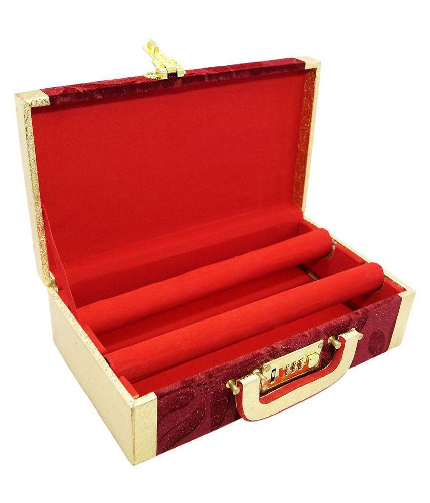 R S Jewels Maroon and Beige Wooden Bangle Holder Box: Buy R S Jewels ...