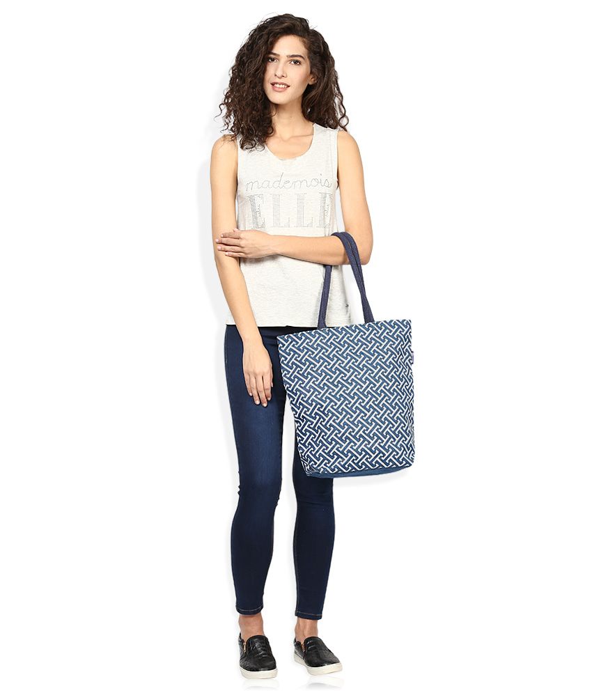 Honey By Pantaloons Navy Jute Tote Bag Buy Honey By Pantaloons Navy