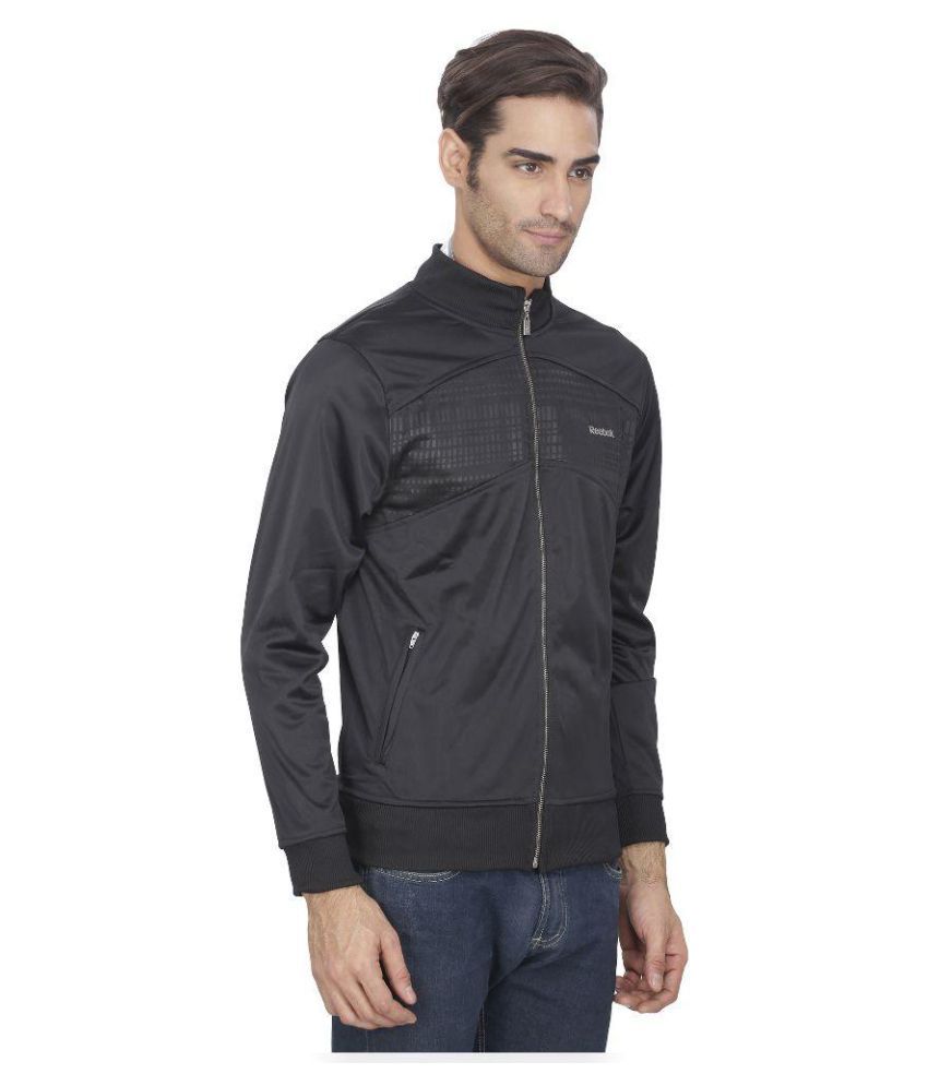 Reebok Black Woollen Casual Jacket - Buy Reebok Black Woollen Casual ...