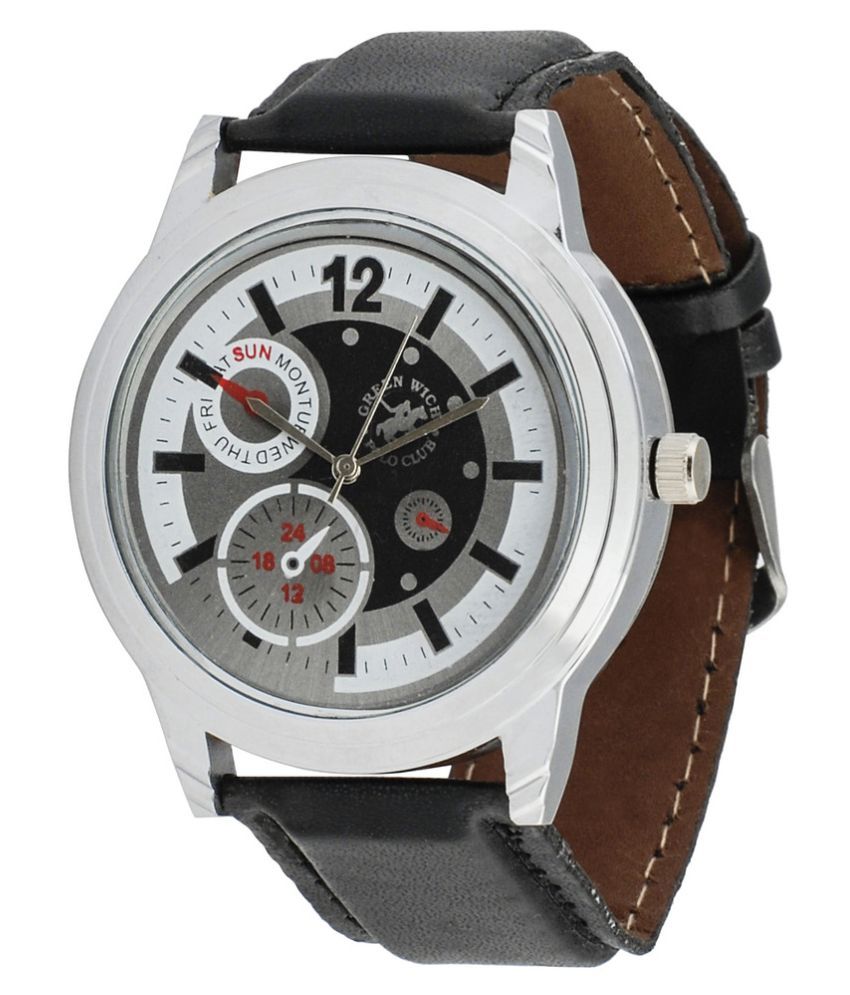 Greenwich Polo Club Black Analog Watch Buy Greenwich Polo Club Black