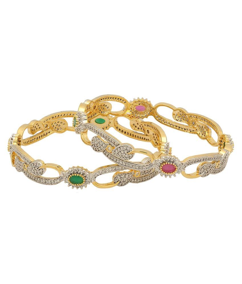 Voylla Golden Bangle - Set of 2: Buy Voylla Golden Bangle - Set of 2 ...