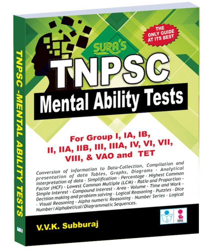 Tnpsc Mental Ability Tests Paperback English Buy Tnpsc Mental Ability