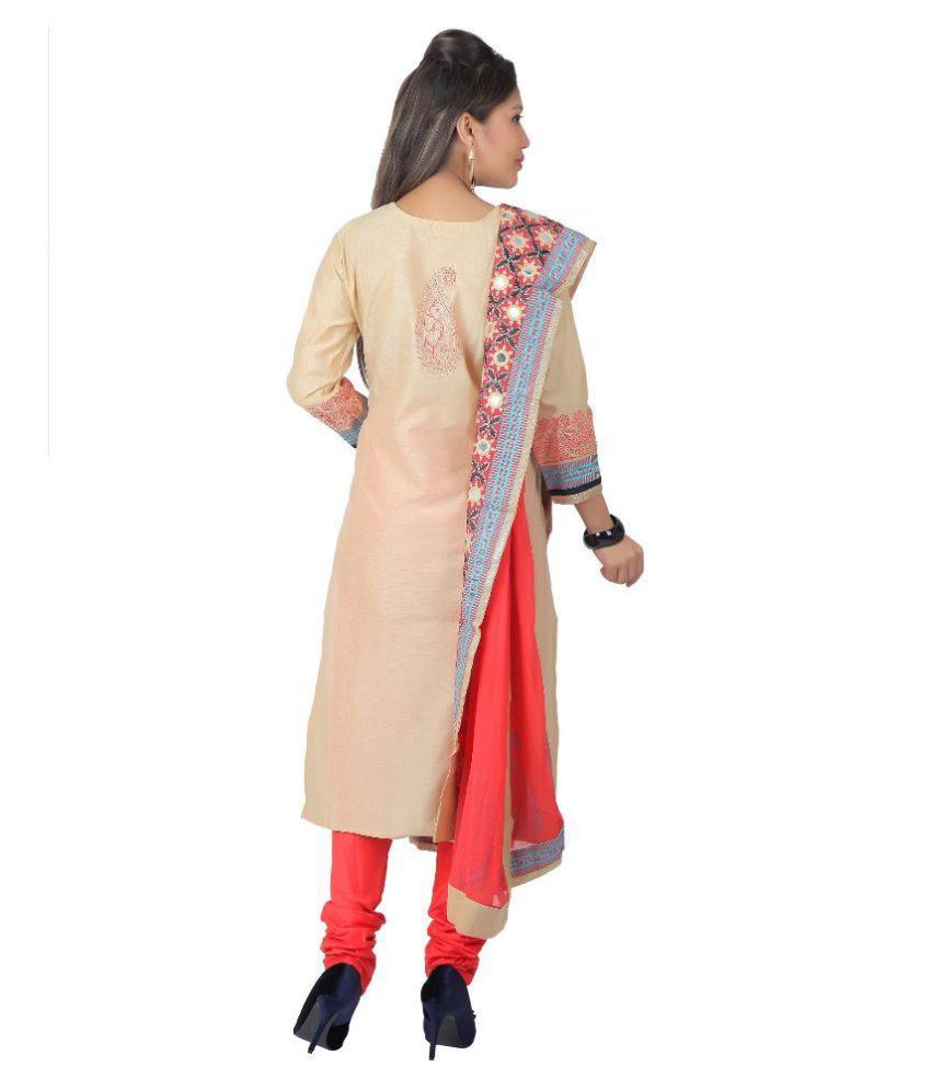 Span Cream Silk Dress Material - Buy Span Cream Silk Dress Material ...