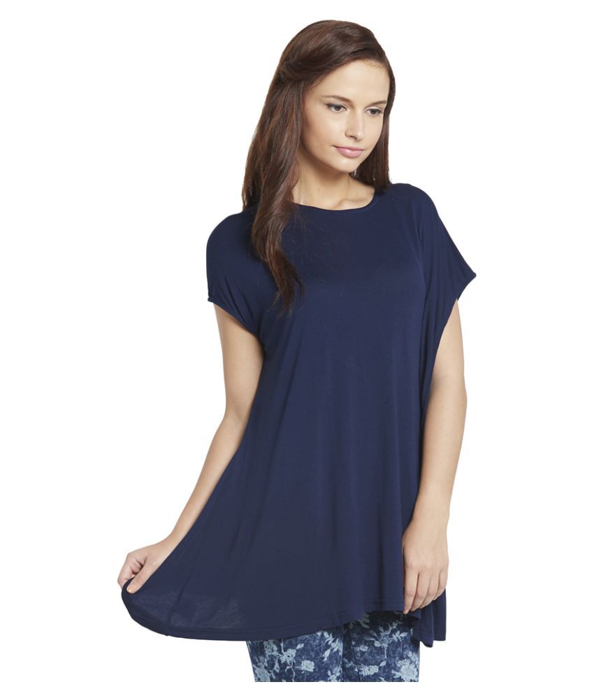 Globus Blue Polyester Tunics - Buy Globus Blue Polyester Tunics Online ...