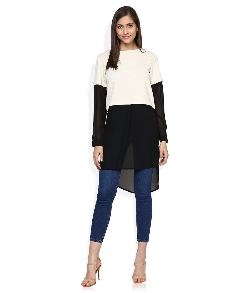 Wills Lifestyle WHITE POLYESTER TUNICS - Buy Wills Lifestyle WHITE ...