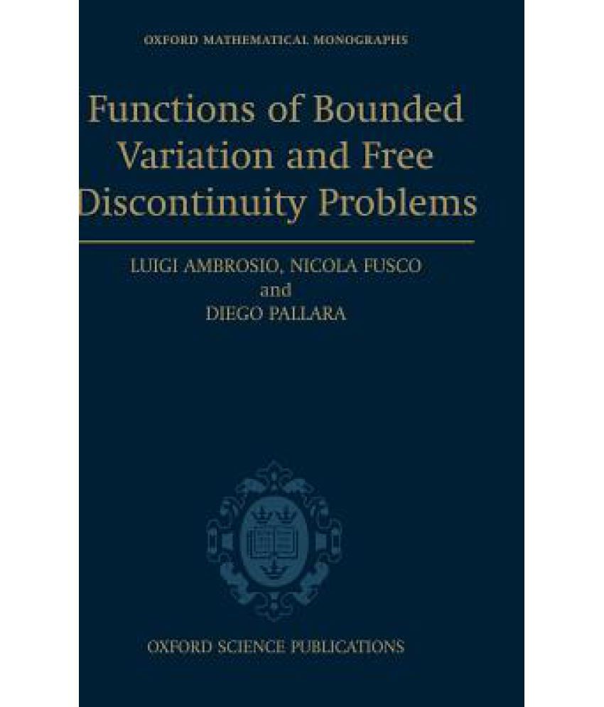 Functions Of Bounded Variation And Free Discontinuity Problems Buy