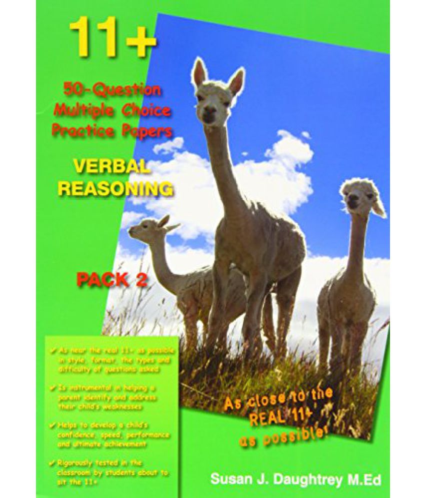 11 50 question Multiple Choice Practice Papers Verbal Reasoning Pack 2 11 50 question Multiple Choice Practice Papers Verbal Reasoning Pack 2