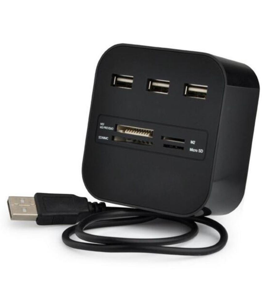 LipiWorld 3 port USB Hub Multi-card Reader for Sd/mmc/m2/ms Mp-All in ...