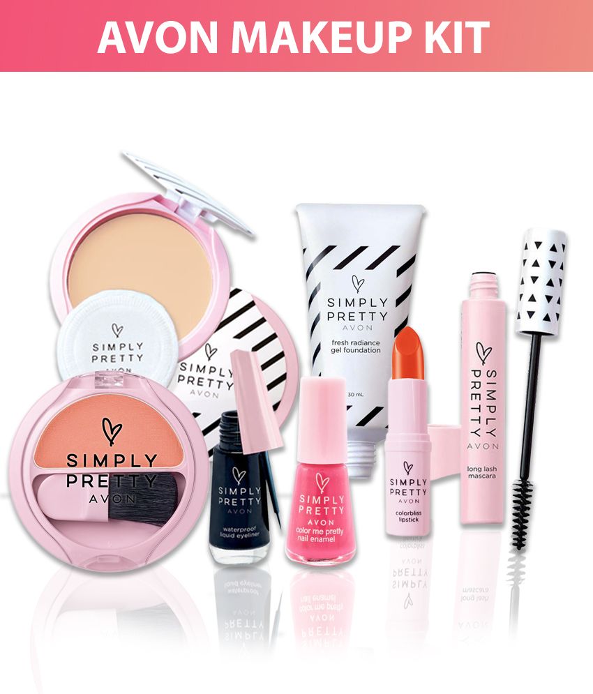 Avon Simply Pretty Complete Makeup Kit Set Of 7 With Avon Gift Bag: Buy ...