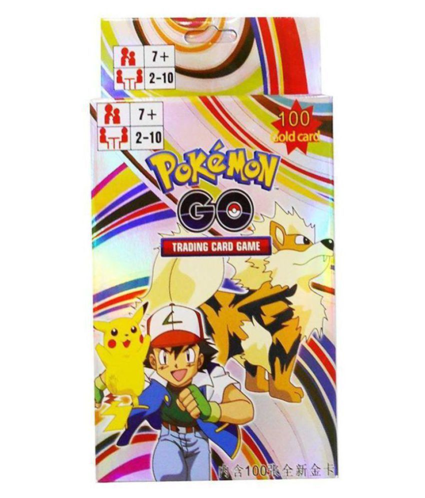 Civil Pokemon Go Trading Gold Cards Game Pack of 100 (Multicolor) - Buy ...
