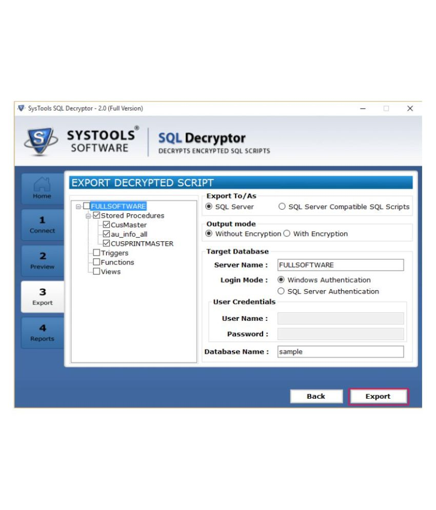 SysTools SQL Decryptor 32/64 Bit ( CD ) - Buy SysTools SQL Decryptor 32 ...