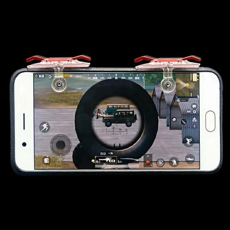 2pcs Mobile Game Controller Gaming Trigger Fire Button L1r1 Trigger Aim Button Shooter Joystick 2139