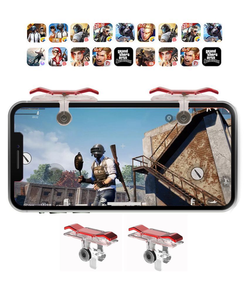2pcs Mobile Game Controller Gaming Trigger Fire Button L1r1 Trigger Aim Button Shooter Joystick 2306