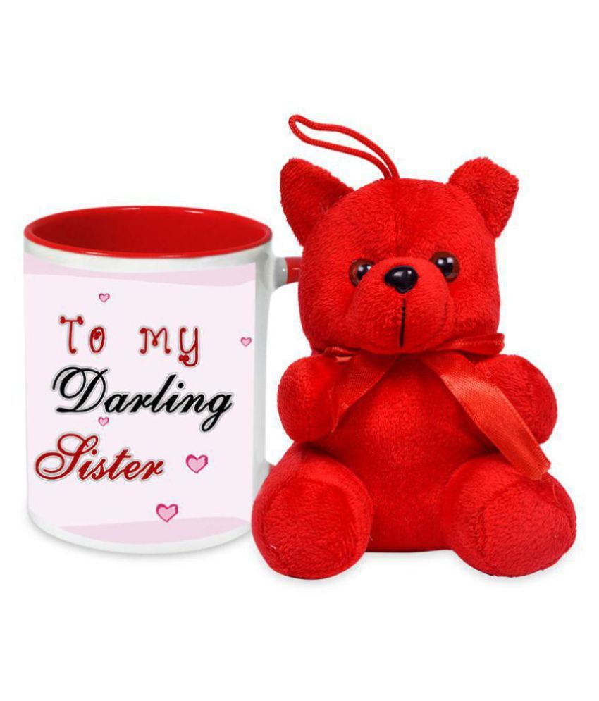 To My Darling Sister Mug & Teddy hamper: Buy Online at Best Price in ...