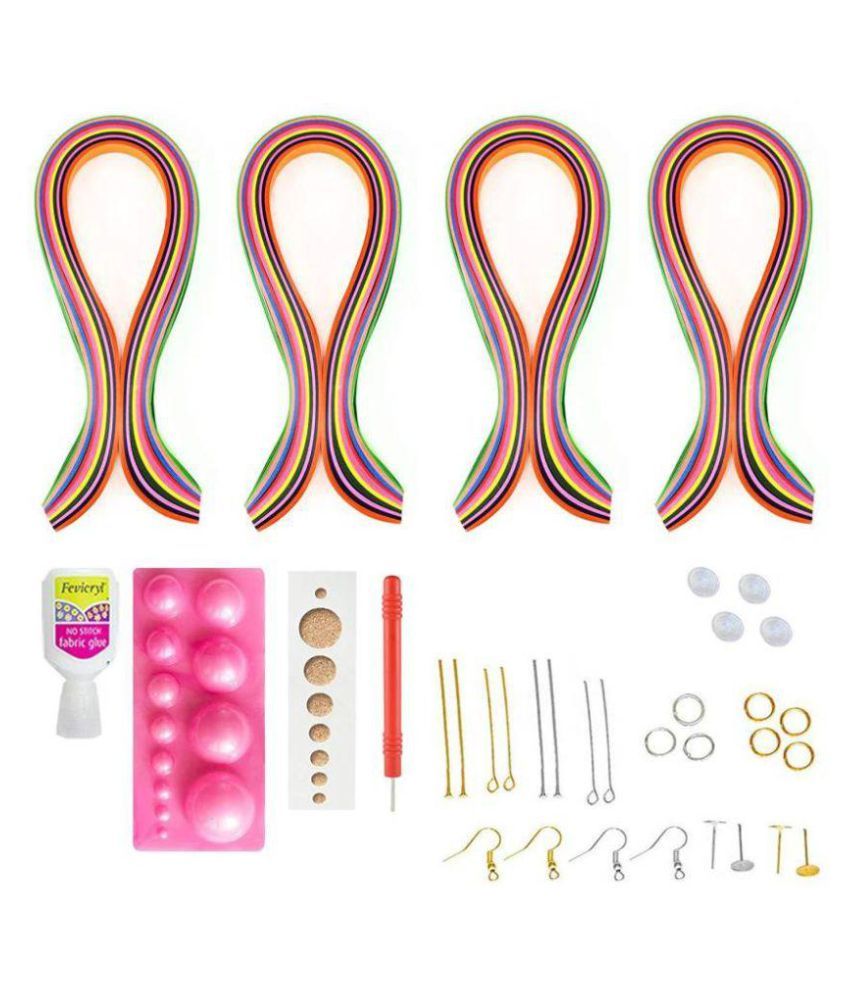 Multi Colour Paper Quilling Jewellery Making Kit For Beginners Buy multi-colour-paper-quilling-jewellery-making-kit-for-beginners-buy