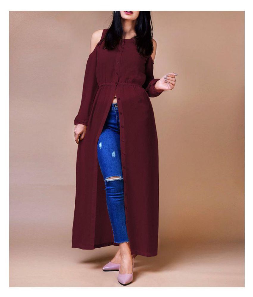 Street Style Store Polyester Tunics - Maroon - Buy Street Style Store ...