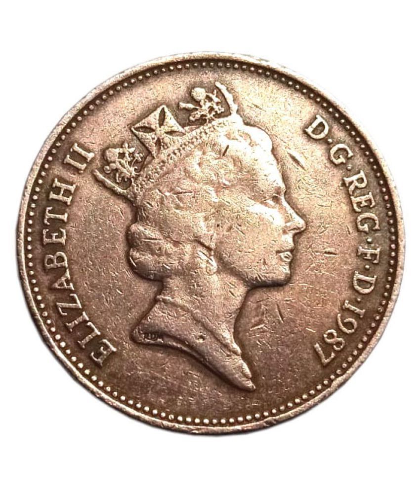 TWO PENCE ELIZABETH II D G REG F D YEAR 1987 COIN Buy TWO PENCE