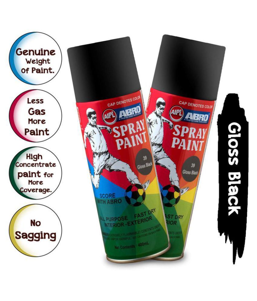 ABRO GLOSS BLACK MULTIPURPOSE SPRAY PAINT PACK OF 2: Buy ABRO GLOSS ... ABRO GLOSS BLACK MULTIPURPOSE SPRAY PAINT PACK OF 2: Buy ABRO GLOSS ...