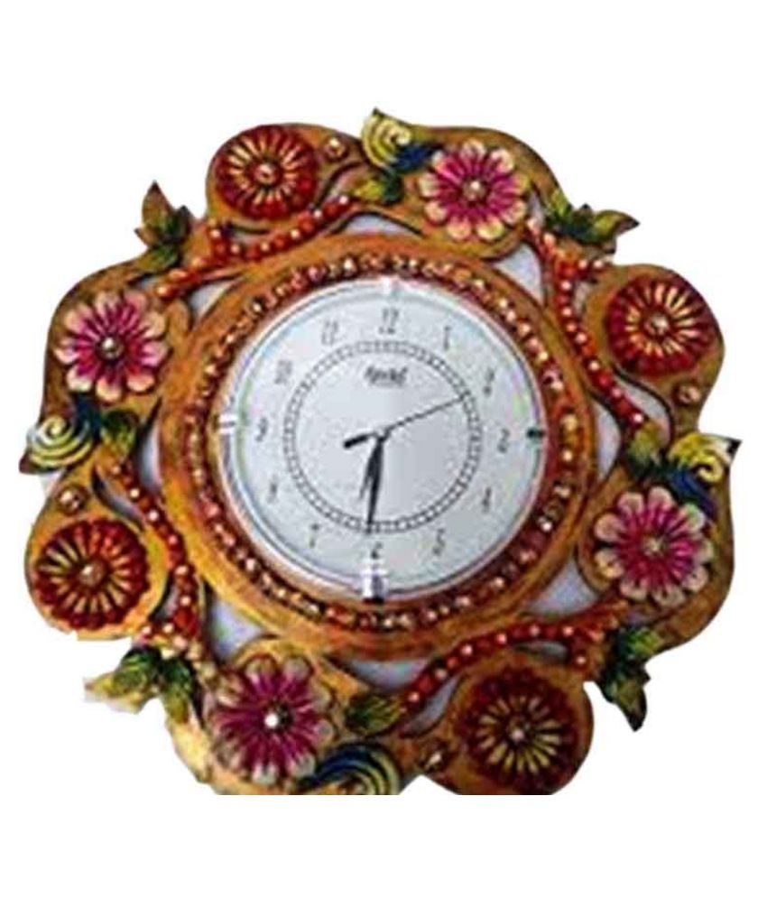 Unique Indian Crafts Circular Analog Wall Clock ( 40 x 40 cm ): Buy ...