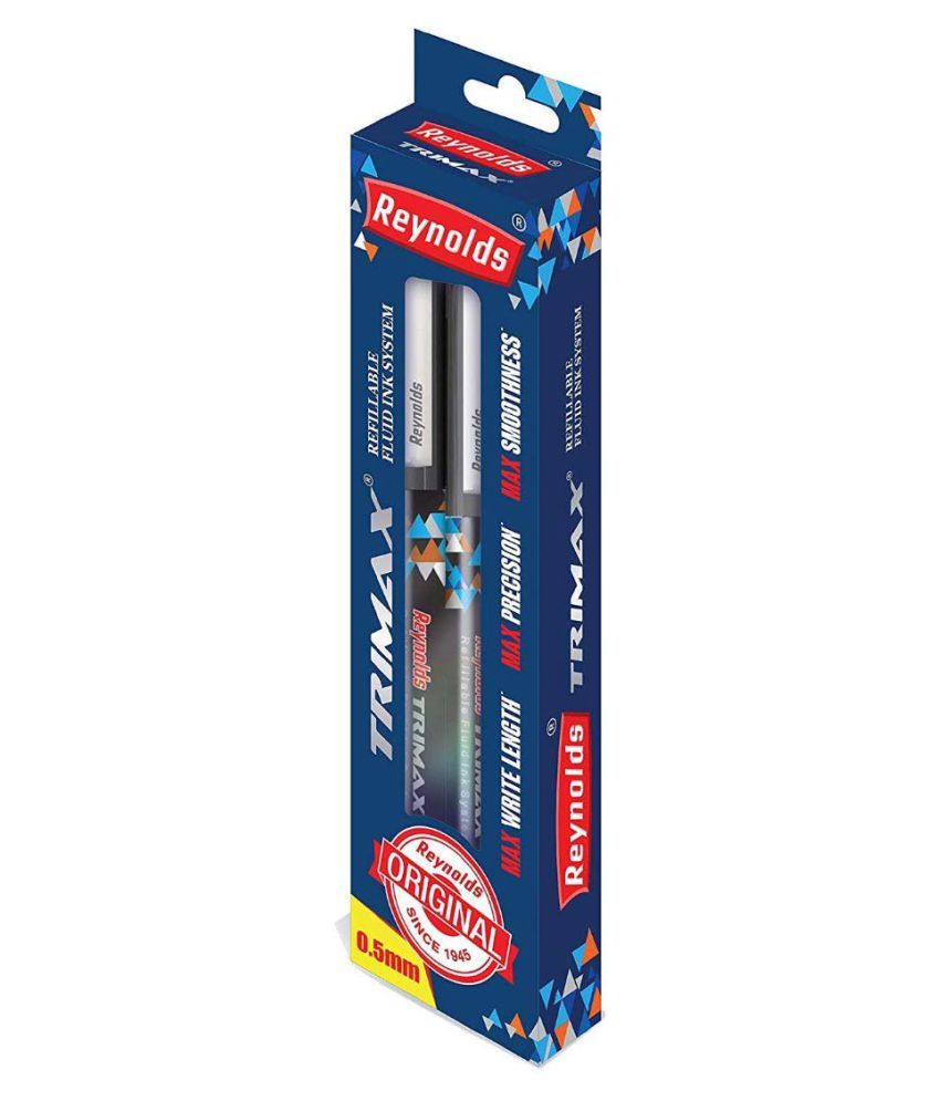 Reynolds Trimax Pen Black Pack Of 2with 2 Refill Buy Online At Reynolds Trimax Pen Black Pack Of 2with 2 Refill Buy Online At
