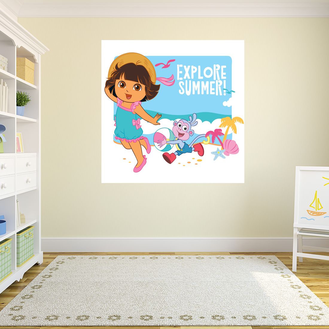 Excel Wall Interiors DORA Cartoon Characters Glow in the Dark Sticker ...