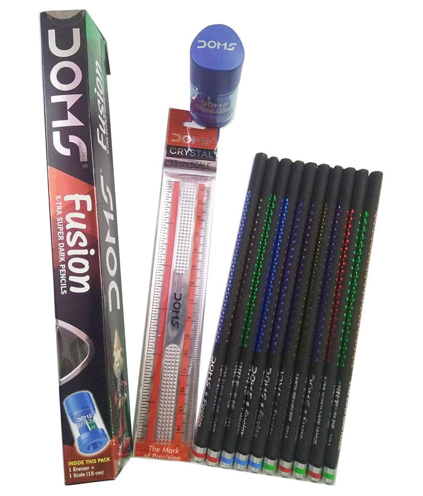 Doms Fusion Extra Super Dark Pencils Pack Of 2 Gift Item