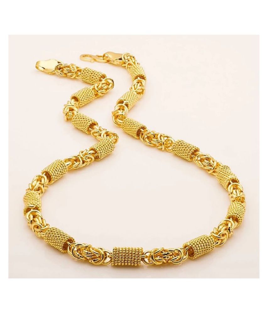LVA CREATION One Gram 22kt Gold Plated Neck Chain For Men Women Daily