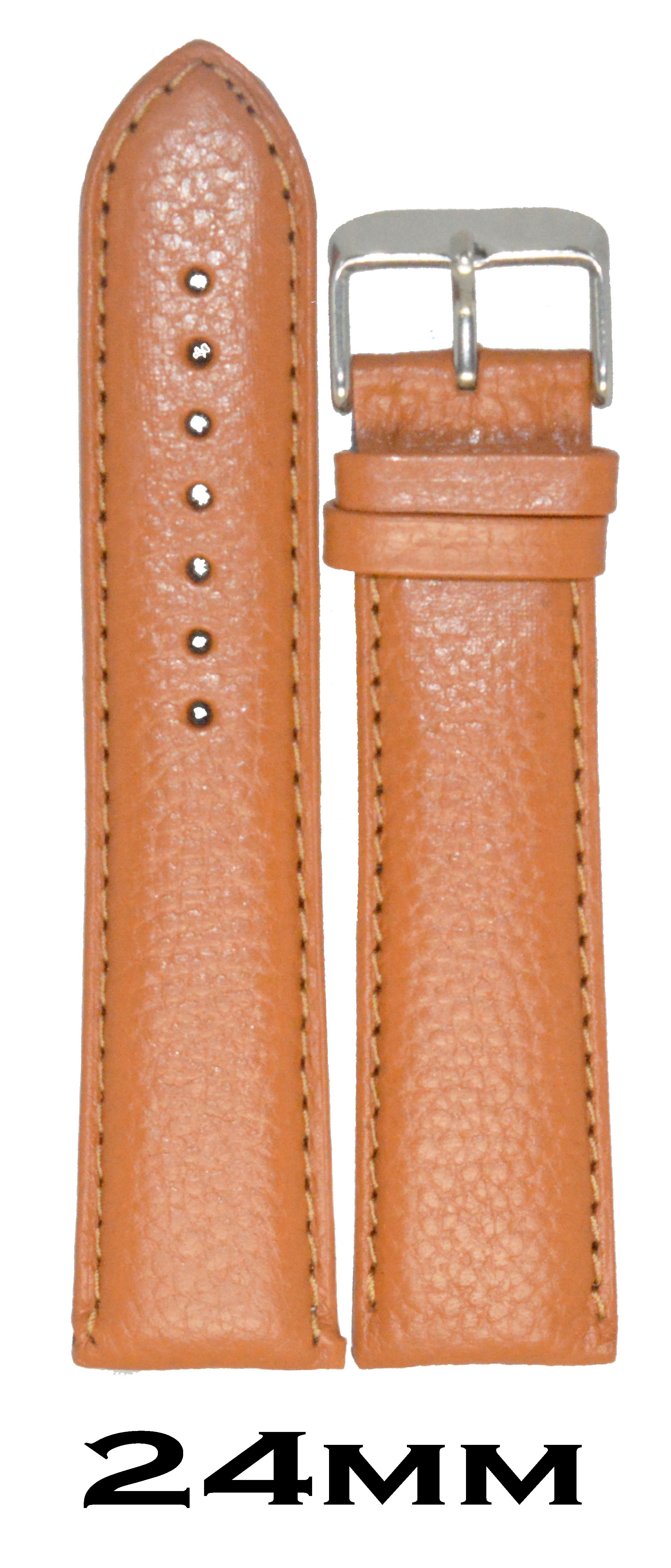 kolet-24mm-padded-grain-leather-watch-strap-watch-band-tan-24mm
