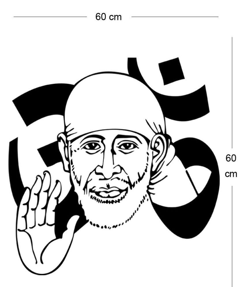 Allure Sirdi Sai Baba Religious & Inspirational Sticker ( 60 x 60 cms ... Allure Sirdi Sai Baba Religious & Inspirational Sticker ( 60 x 60 cms ...