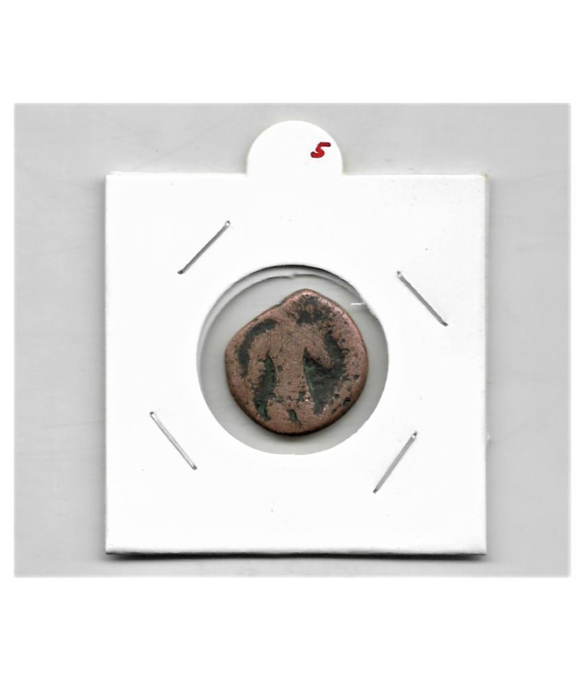 RARE KUSHNA SMALL COPPER COINN ,2100 YEAR OLD IN VERY FINE CONDITION ...