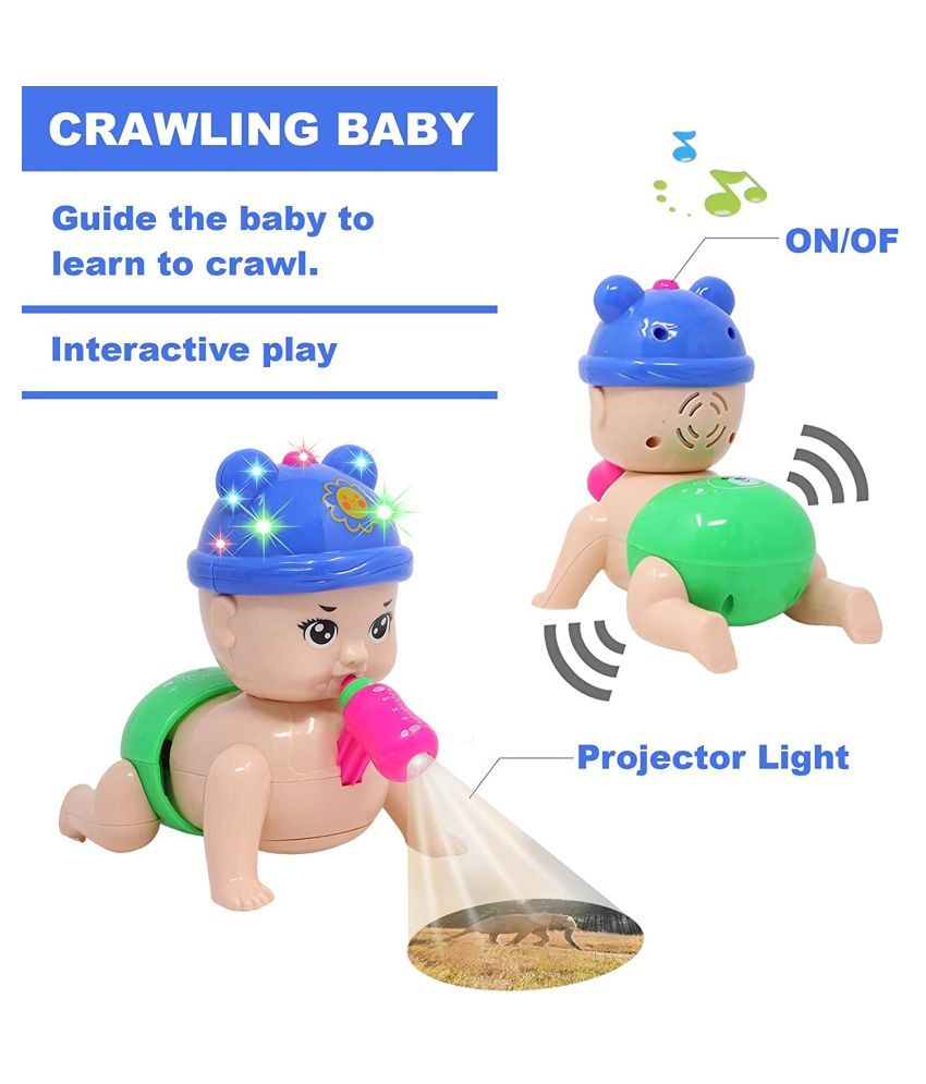 Wembley Toys Super Cute Crawling Baby Toy and Sweet Real Talking with ...
