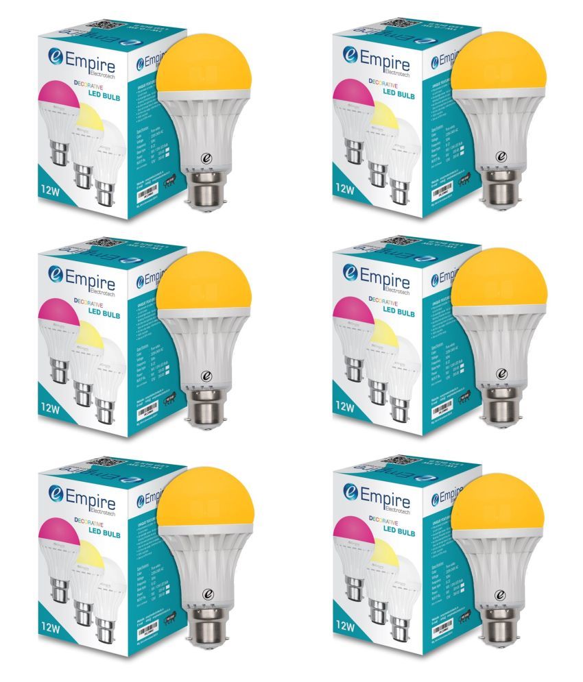 EMPIRE ELECTROTECH 12W LED Bulbs Cool Day Light - Pack of 6: Buy EMPIRE ...