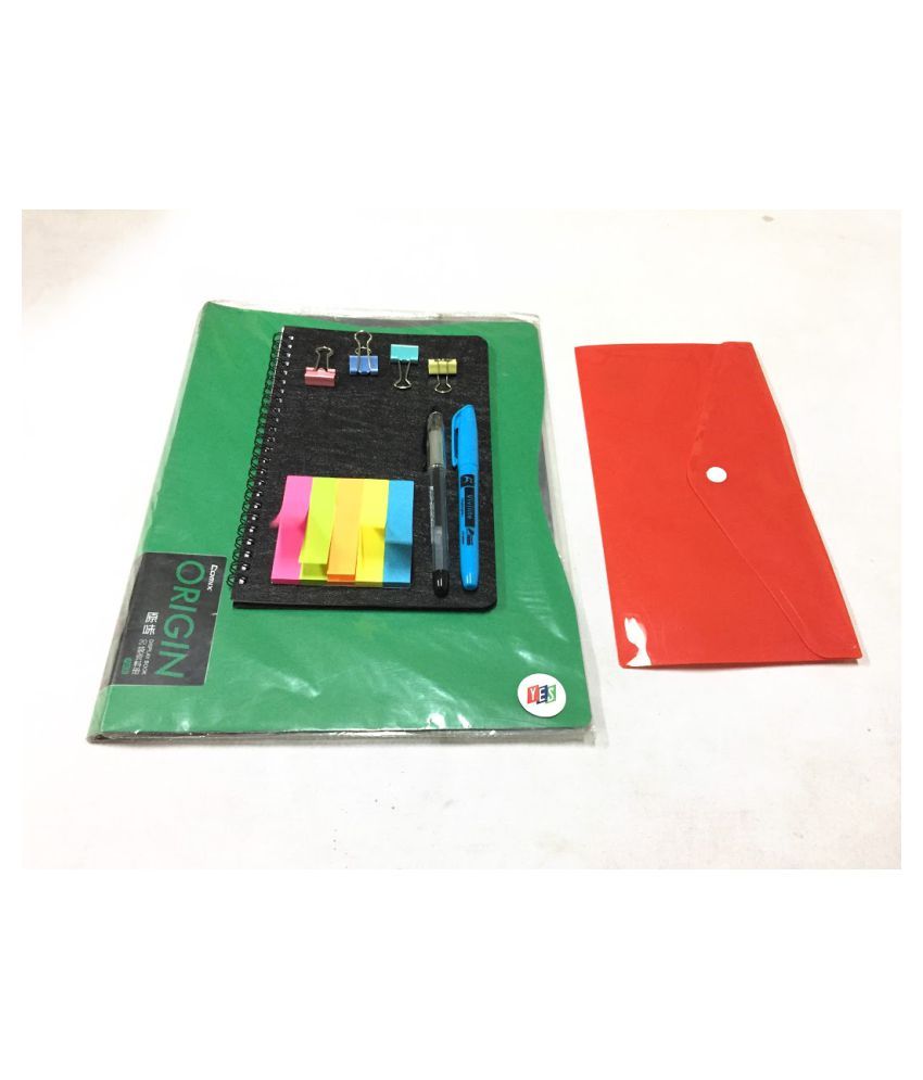 a4-size-display-book-20-pockets-with-notebook-and-pen-buy-online-at
