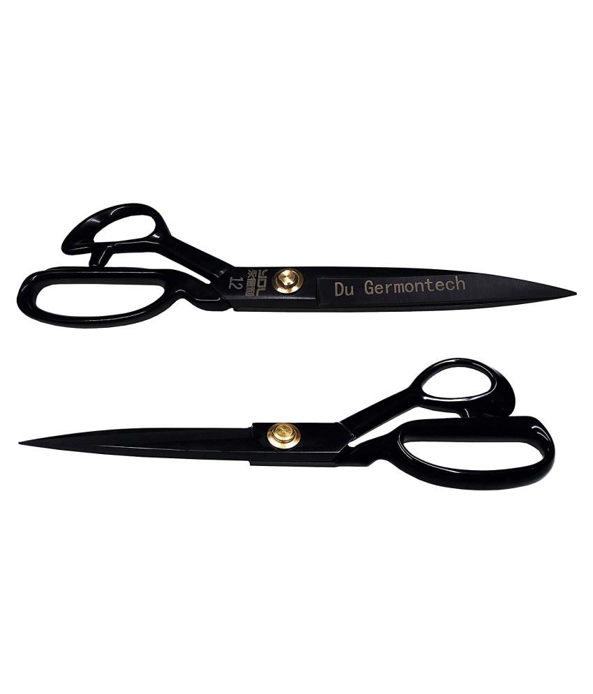 12 Inch Professional Tailoring Scissor Carbon Steel Black Color (Single ...