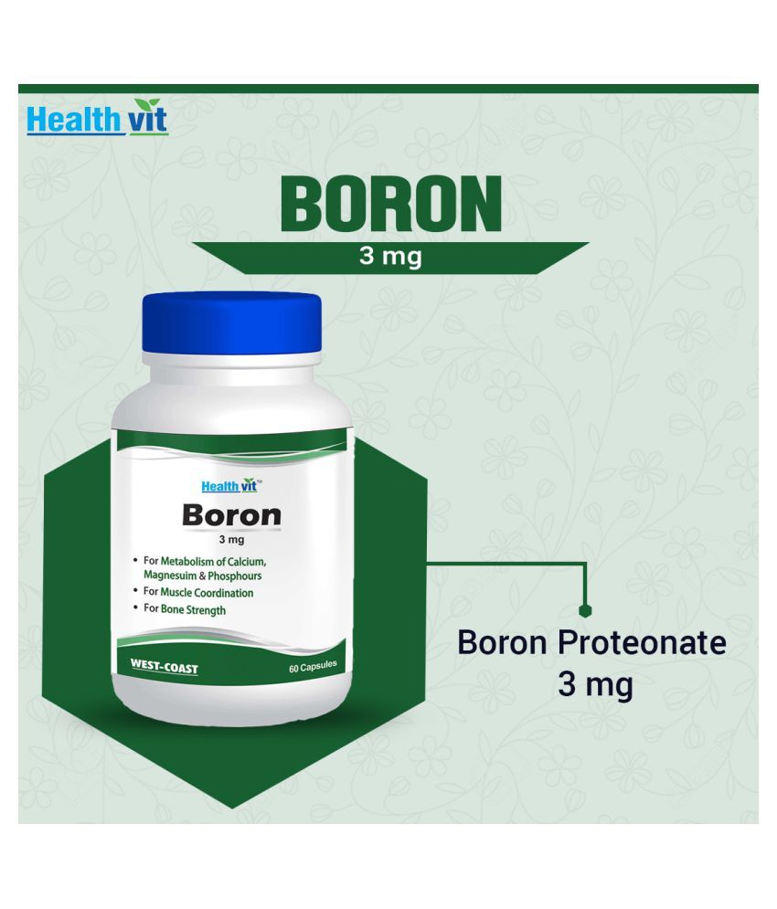 HealthVit Boron 3mg - 60 Capsule 60 no.s Vitamins Capsule: Buy ...