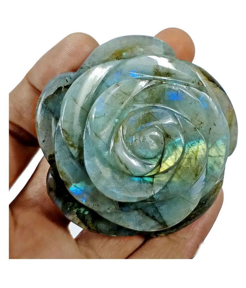 Shubhanjali® Labra dorite Natural Flower Positivity, Spiritual Grey ...